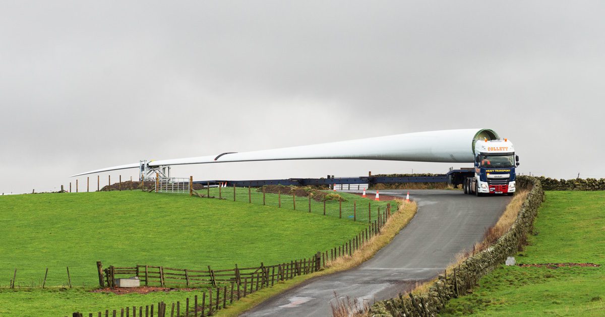 Record Breaking Blades for Muirhall Wind Farm : Collett & Sons Ltd