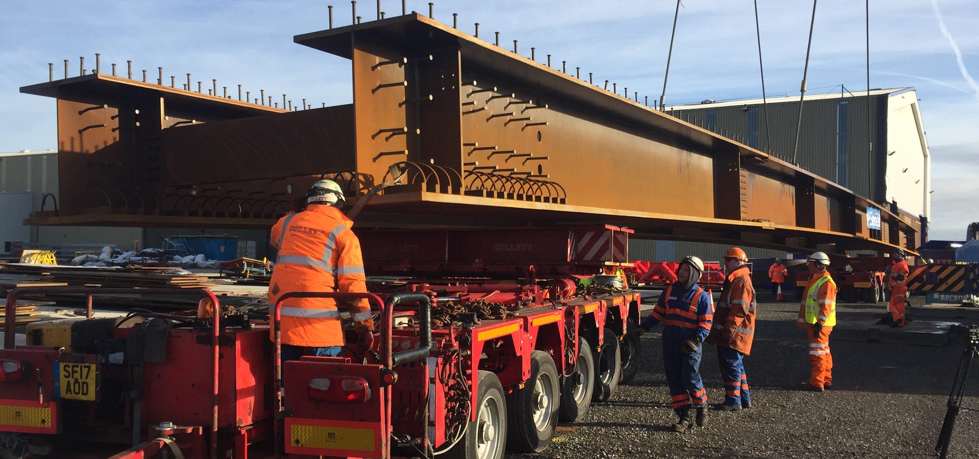 Six Severfield Girders for Junction Improvement : Collett & Sons Ltd